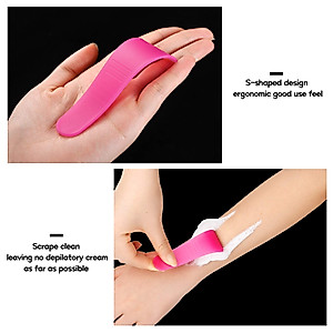 50 Pieces Hair Wax Cleansing Spatulas Makeup Sticks Rose Red Mask Scraper Plastic Waxing Applicator Hair Waxing Removal for Depilatory Creams Woman and Girls