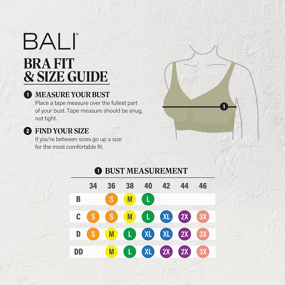 Bali Women's Sure Size Wire Free Bra, Nude, Large