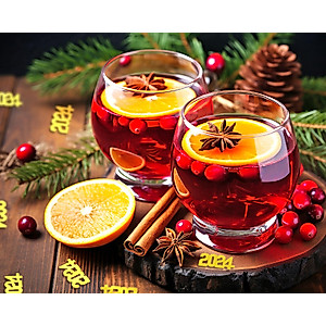 ONLYKXY New Year Table Confetti Glitter Table Decor Confetti Sprinkles Confetti Decoration for New Years Eve Party Confetti Foil Theme Thanks Giving Scatter Bless Confetti (2024, Golden)