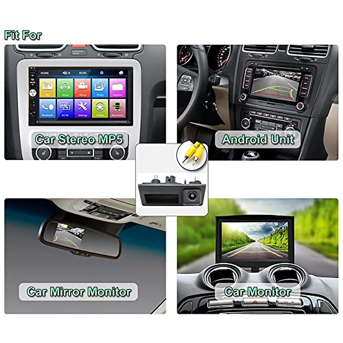 Vehicle HD 720P Backup Camera for Audi A4L A5 A3 Q3 Q5 RS6 for VW Passat Tiguan Jetta Sharan Touareg Lavida Skoda, Car Rear View Trunk Handle Camera