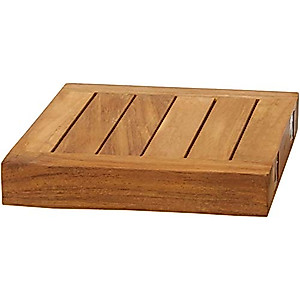 AquaTeak 12" Moa Teak Flat Wall Shelf