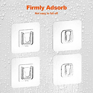 JUDUNA Transparent Double-Sided Adhesive Wall Hooks Nail Free No Damage Without Traces, Hanger Strong Self-Stick Hooks for Bathroom and Kitchen Office, Nail Free No Damage Without Traces (5)