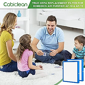 Cabiclean 2 Packs AF-10FL True HEPA Replacement Filters for HoMedics AF-10 AP-15 AF-10FL Air Purifiers