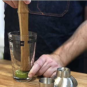 Outset Professional Cocktail Muddler, Acacia Wood, 11"