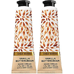 Bath and Body Works 2 Pack Vanilla Buttercream Hand Cream with Shea Butter. 1 Oz.