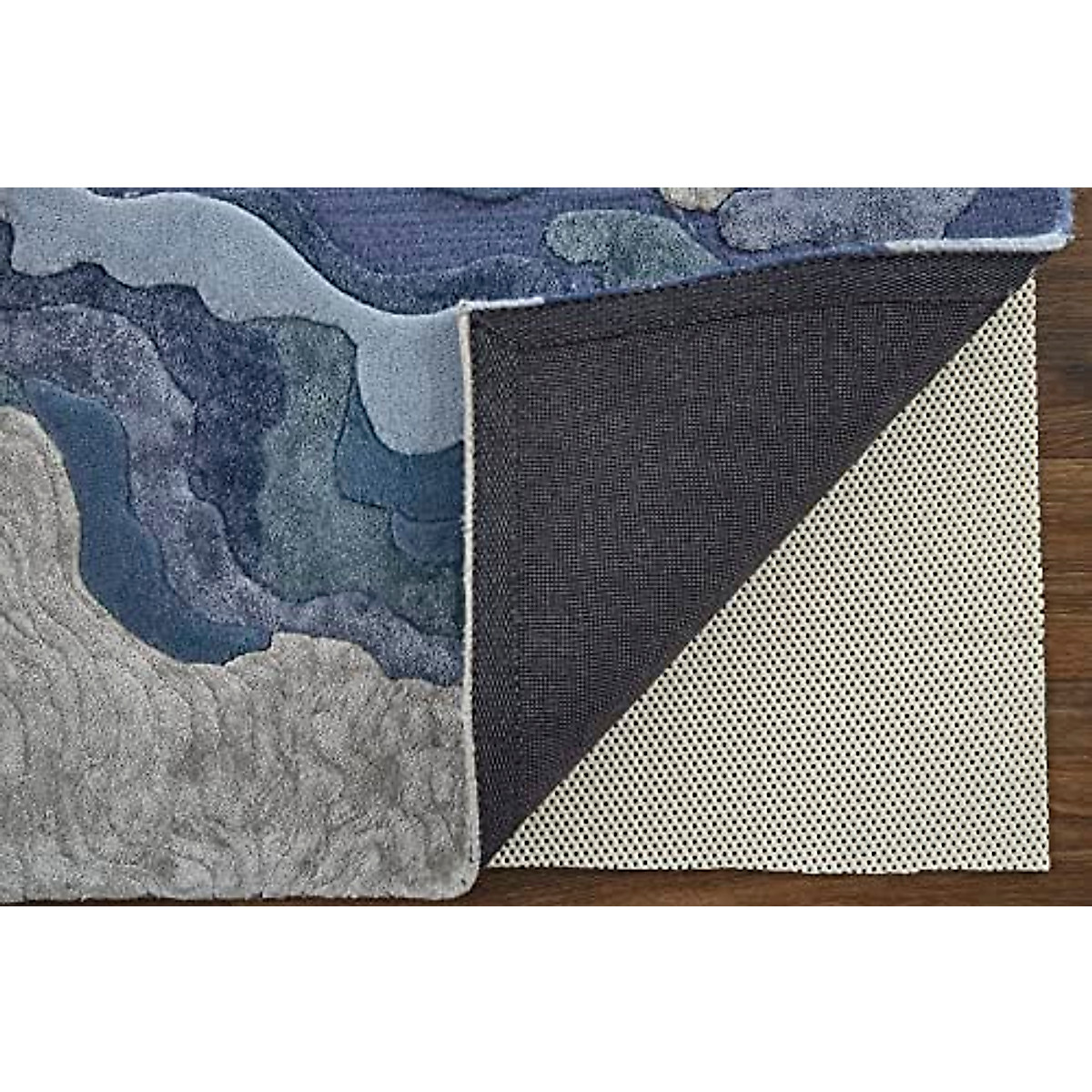 Feizy Serrano Modern Viscose Rug, Blue/Gray, 8' x 10' Area Rug