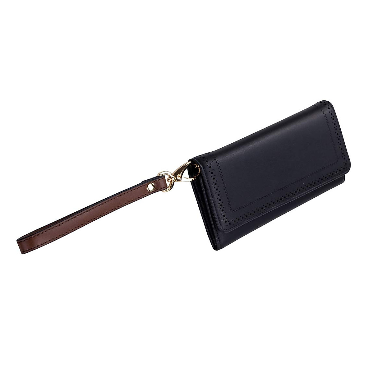 Allzedream Wristlet Strap Genuine Leather Replacement Clutch Purse Key Wrist Lanyard (Dark Brown)