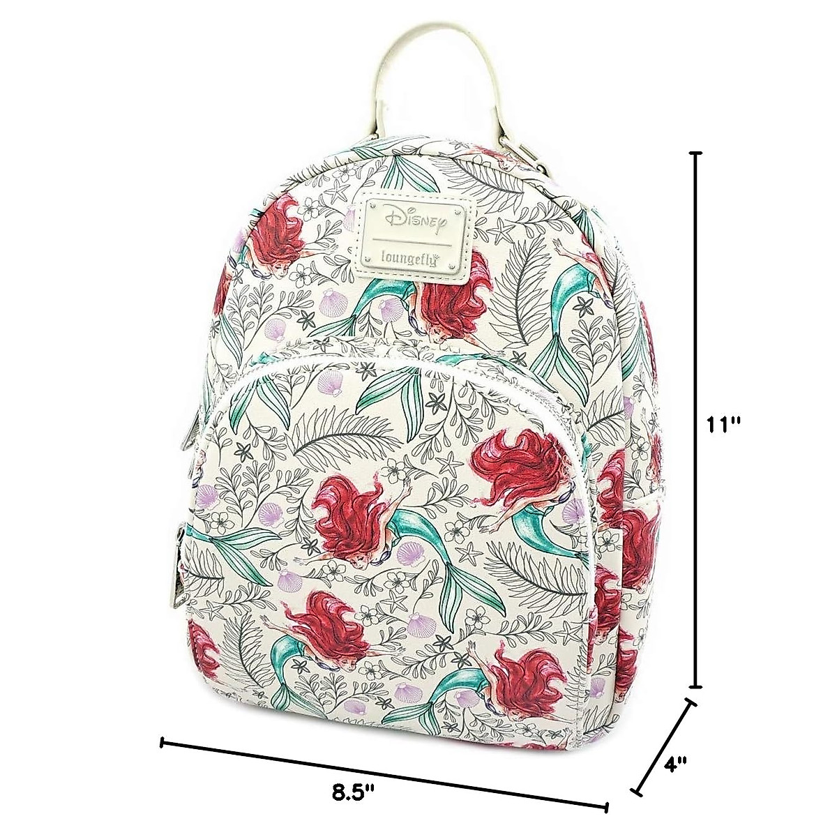 Loungefly The Little Mermaid Ariel Pattern Faux Leather Mini Standard