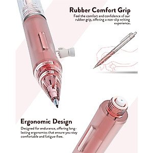 Four Candies Mechanical Pencil Set with Case, 6PCS Aesthetic Mechanical Pencils 0.5 & 0.7mm with 360PCS HB Lead Refills, 3PCS Erasers, 9PCS Eraser Refills for writing, drawing and sketching