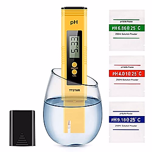 TTSTAR Digital PH Meter Tester, 0.01 High Accuracy Quality 0-14 Measurement Range for Household Drinking, Pool and Aquarium Water PH Tester Design with ATC