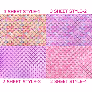 U'COVER Mermaid Birthday Gift Wrapping Paper for Girls Baby Shower Kids Women Pink wrapping Paper for Bridal Shower Mermaid Party Favors Wedding Anniversary Graduation Gift Wrap 10 Folded Sheet