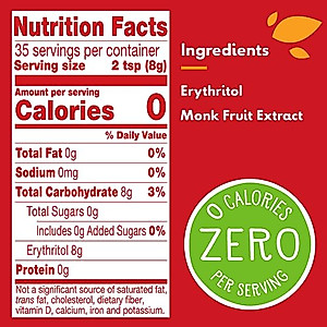 Truvia Calorie-Free Sweetener from the Monk Fruit Spoonable, 9.8 oz Monkfruit Jar
