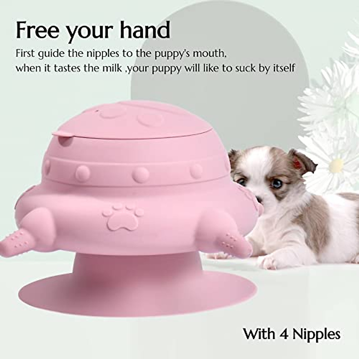Puppy Milk Feeder, Miracle Nipple Kitten Pacifier Feeder, Rabbit Kitten Bottles for Nursing, Multiple Puppies Pet Feeder Station, Newborn Puppy Bottles for Nursing, Incubator Nipple for Puppy Supplies