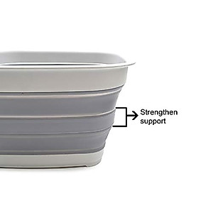 SAMMART 15L Collapsible Tub (Dark Grey, 1)