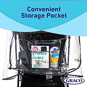 Graco Universal Infant Travel System Rain Cover, Baby Car Seat Stroller Weather Shield, Waterproof Plastic Carseat Canopy, Winter Snow Dust Umbrella