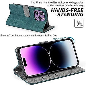 Case Compatible with Infinix X6826B X6826C,Leather Case with Card Slot.Wallet Design,RFID Protection.Standable Flip Case Green