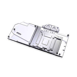 Bykski GPU Copper Water Cooling Block for EVGA RTX3090 RTX3080 RTX3080Ti FTW3 Ultra Gaming (5V LED GPU Block with Backplate)