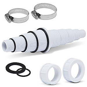 Sealproof Pool Hose Adapter, 30 Configurations, Compatible with Most Pumps, Skimmers, and Filters, White