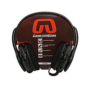 IO CREST GamesterGear PC PS4 Xbox One Stereo Over-Ear Gaming Headset, Online Chat, Headphone with Detachable Micophone - iPad Mobile Tablet Mac
