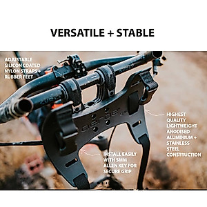 AEROE Spider Handlebar Cradle Bike Bag Carrier, Front Bike Rack Fits all Mountain, Gravel, Road and Electric Bikes, Easy to Install and Use, Carry any type of Front Roll Dry Bag, Bag, Tent up to 11lbs