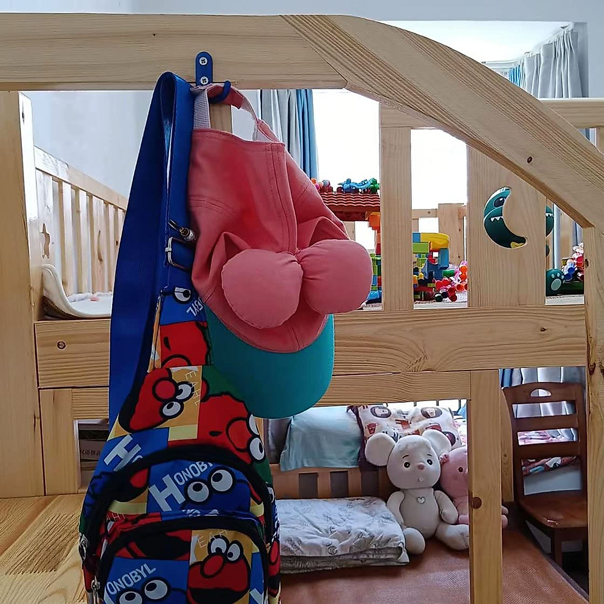 ImyHok Kids Coat Hook Colorful Wall Mount Cute Decorative Metal Closet Hooks for Hanging Towels Backpack Keys Decor Children's Room Nursery 8 Pack