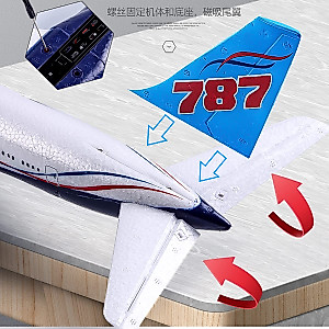 OTXKOO Remote Control Airplane, 2.4Ghz DIY 3 Channels RC Plane, Remote Control Airplane Ready to Fly, RC 787 Dreamliner for Advanced Wingspan 550mm （2 Batteries