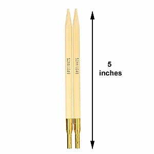 addi Click Natura Bamboo 5-Inch (13cm) US 15 (10.0mm) Interchangeable Circular Knitting Needle Tips Lightweight, Warm Touch, Standard Taper & Tips with 10 Colorful Stitch Markers