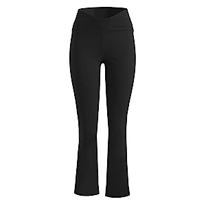 Flare Leggings With Design Fold Over Yoga Pants For Women Women Exercise Pants Weight Balls And Bands Ultra High Waisted Leggings For Women Soft Pants Pants For Women Trendy Thin Leggings For Women