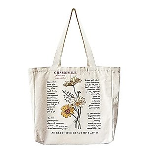 Canvas Tote Bag Aesthetic,Cute Tote Bags with Metal Zipper Big Canvas Tote Bags for Women Girl Shopping School Library