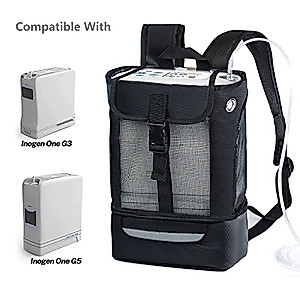 BAGSFY Upgraded Oxygen Concentrator Backpack for Inogen One G5, G3, Lightweight Machine Carrying Bag for Inogen One G5 Accessories and Battery.