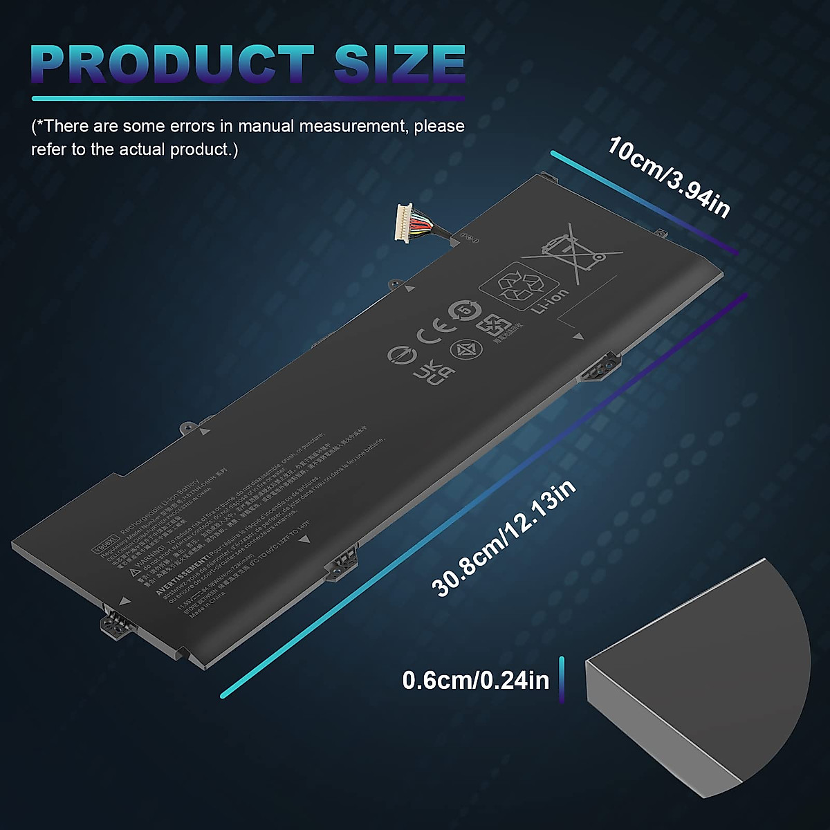 YB06XL 928427-271 Laptop Battery for HP Spectre x360 Convertible 15-CH 15-CH0XX 15-CH000TX 15-CH002TX 15-CH011DX 15-CH010TX 15-CH012TX 15t-CH000 Series HSTNN-DB8H HSTNN-DB8V TPN-Q200 YB06084XL