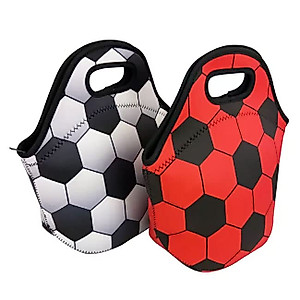 QOMOLANGMA 6 pcs Sublimation Blank Lunch Bag 11.8 x 11.8 in Tote Bag Reusable Insulated Thermal Food Carry Case Handbags with Zipper for Heat Press Transfer Printing (black bottom)