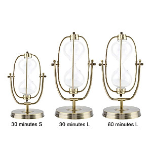 Valentine's Day Carnival Rotatable Sand Timer Transparent Glass Hourglass Clock(60 Minutes, L)