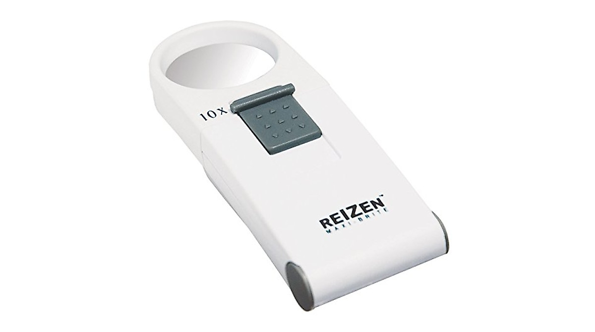 Reizen Maxi-Brite 10X LED Handheld Magnifier for Reading
