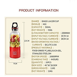 TANACC Portable Juice Blender Waterproof Rechargeable Juicer Crushed Ice Electric Mini Fruit Juice Cup Of Fruit Juice