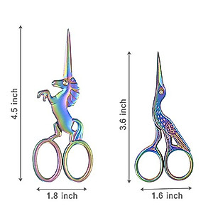 BIHRTC Embroidery Thread Scissors Sewing Thimble Needles Kit Sharp Sewing Scissors Small Craft Scissor for Crafting Art Work Threading Needlework with Tape Measure