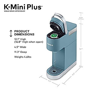 Keurig K-Mini Plus Single Serve K-Cup Pod Coffee Maker, Evening Teal