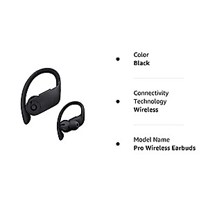 Beats_by_dre Powerbeats Pro Wireless Earbuds - Class 1 in-Ear Bluetooth Headphones with Bonus Cleaning Cloth - (Black)