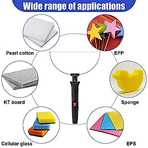 Hot Wire Foam Cutter Kit with Temperature Controller, 100-240v /24W Electric Cutting Machine Foam Cutter Electric Cutting Tool with Marker for Art Craft EVA Foam Carving (Black)