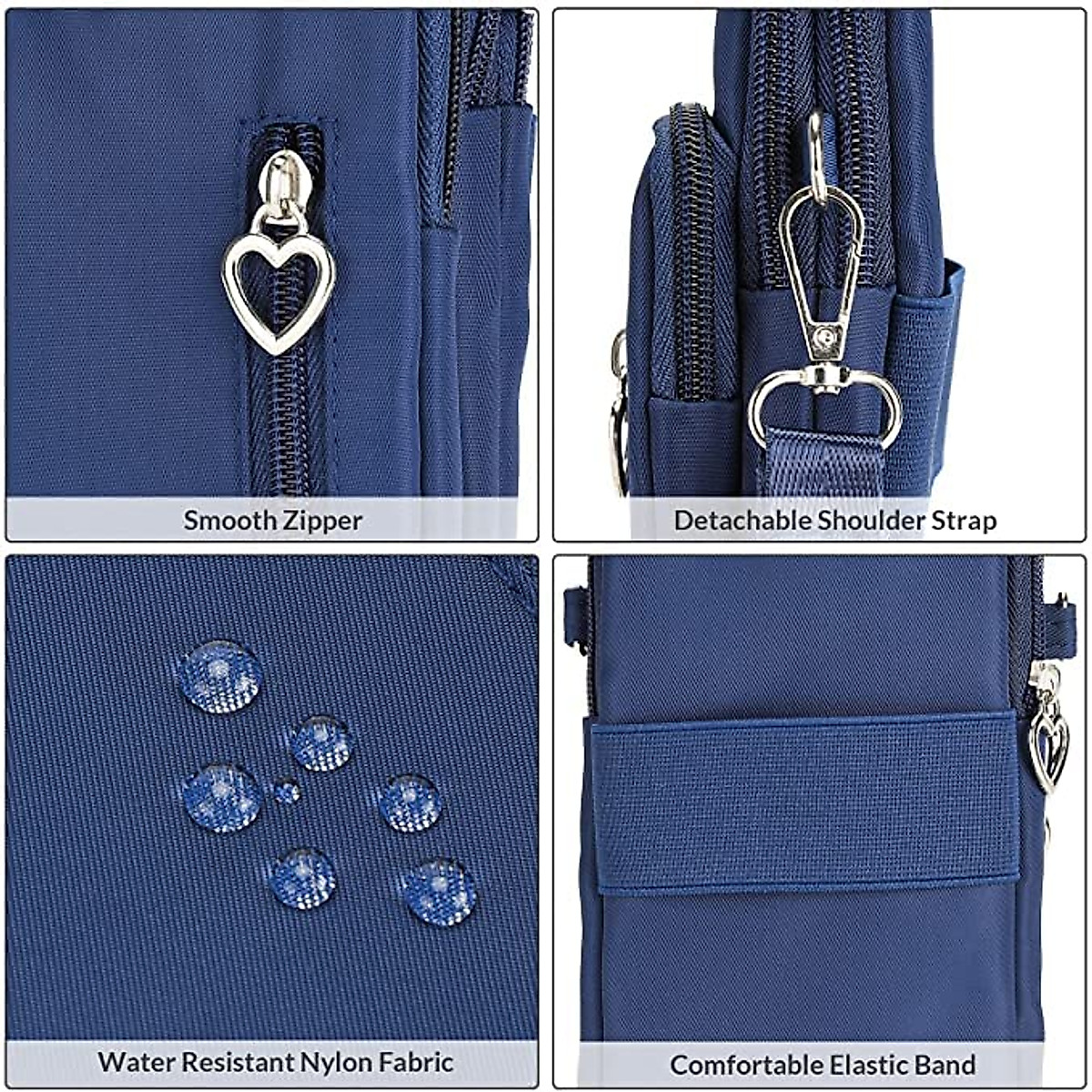 Women Crossbody Cell Phone Purse Wristband Sport Armband Wallet Bag Zipper Nylon Handbags