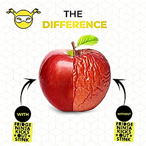 Fridge Ninja Compact Fridge Deodorizer (2 Pack) - More Effective Than Baking Soda - Compact Size Refrigerator Deodorizer Made of Activated Carbon