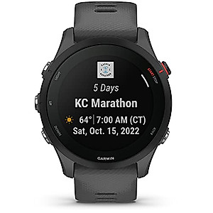 Garmin 010-02641-00 Forerunner 255 GPS Smartwatch Slate Gray Bundle with 2 YR CPS Enhanced Protection Pack