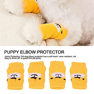 Tnfeeon Dog Leg Brace,4Pcs Dog Joint Brace Canine Leg Hock Wraps Elbow Protector Warm Knee Pads for Protecting Dog Legs Wounds Injuries Sprains from Arthritis