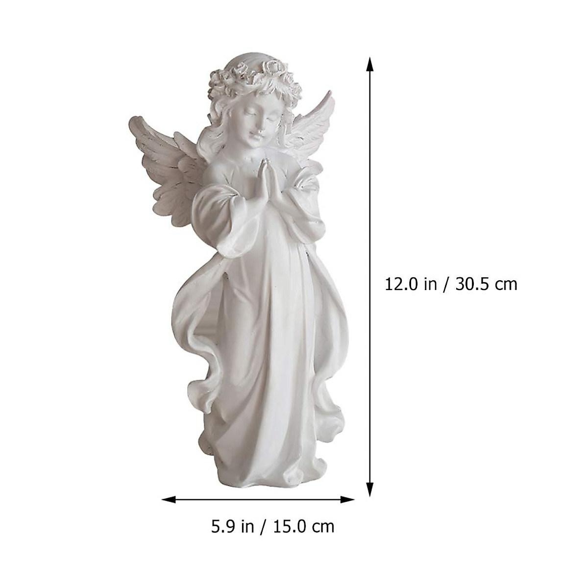 BESTOYARD 1 Pc Angel Ornaments European Ornaments Figurines De Bautizo para Niño Dining Room Table Decor Desktop Adornment House Ornaments Little Girl Statue Resin White Delicate Baby Model