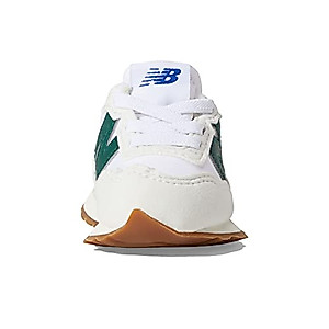 New Balance Kids 237 Bungee Sneaker, NIMBUS CLOUD/NIGHTWATCH GREEN, 8.5 M Toddler (1-4 Years)