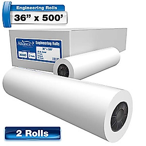 Alliance Wide Format Paper Bond Engineering Rolls (2 Rolls, 36 In x 500 Ft)