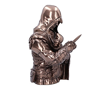 Nemesis Now Officially Licensed Assassin's Creed Ezio Bust Box, Bronze, 30cm, Resin, Multicolour