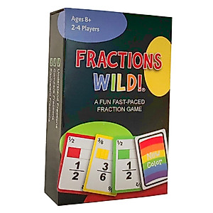 Fractions Wild - Match Fraction Number or Color to be The First to get rid of All Your Cards! Easy to Learn, Fun to pla Math Game for 3rd, 4th, 5th and 6th Grades.