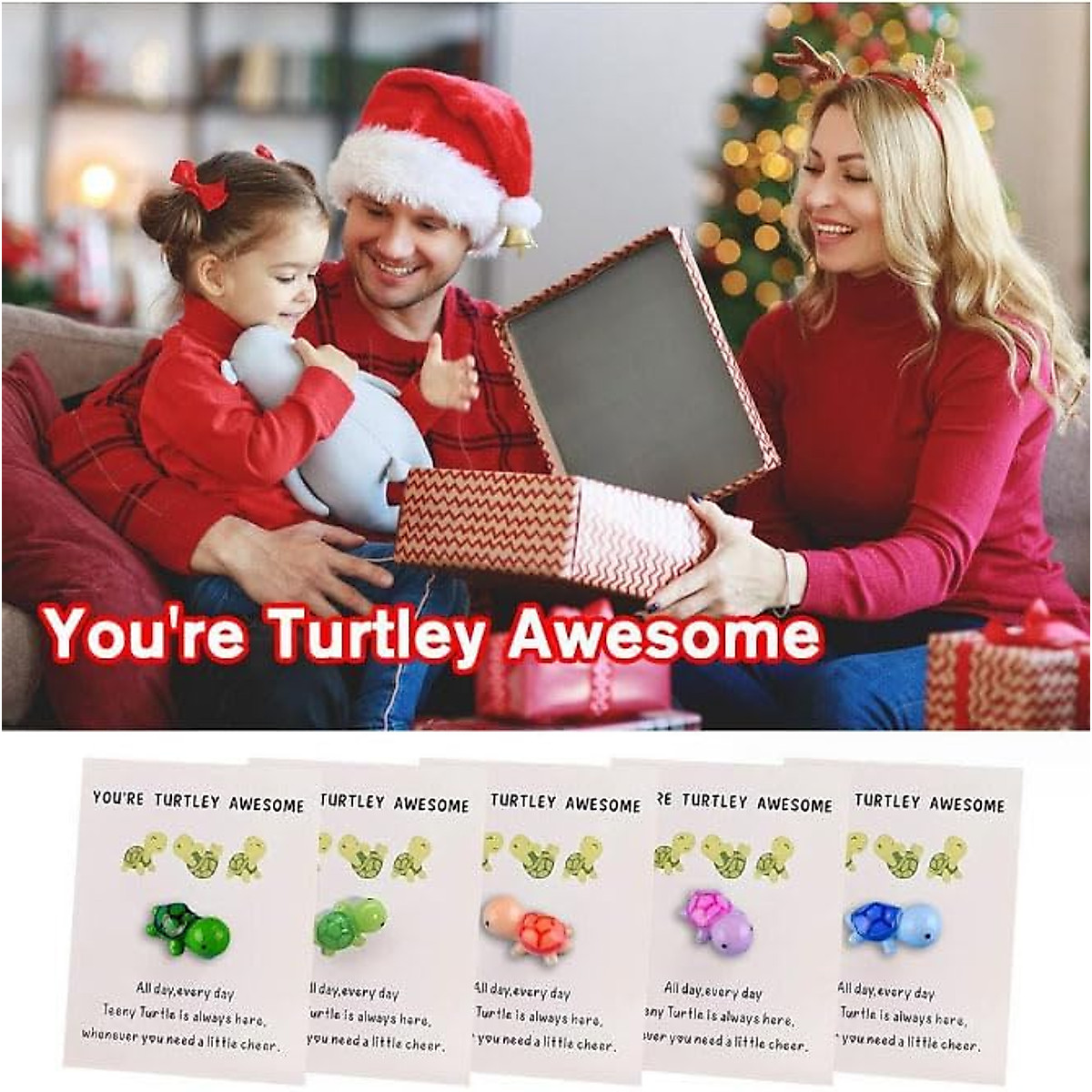 Green Mini Pocket Hug Turtle,Thank You Note Cards Greeting Card Mini Sea Turtle Figure Pocket Hug Gift for Friends and Family Cards and Card Stock, Greeting Cards