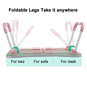 Laptop Desk, Laptop Bed Table, Breakfast Tray, Portable Foldable Laptop Desk, Laptop Table for Bed and Sofa Student Bed Desk Small Foldable Table Lap Desk for Laptop (Pink)